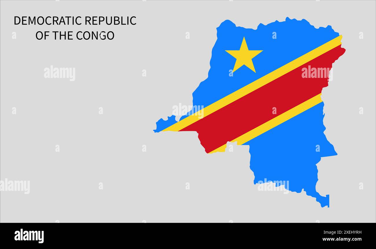 Democratic republic of the congo map Stock Vector Images - Alamy