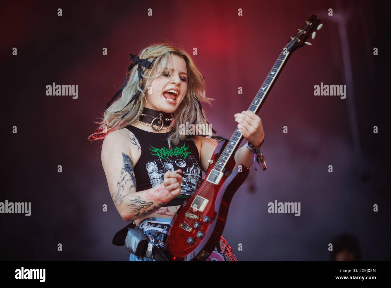 Copenhagen, Denmark. 20th, June 2024. The American singer DeathbyRomy ...