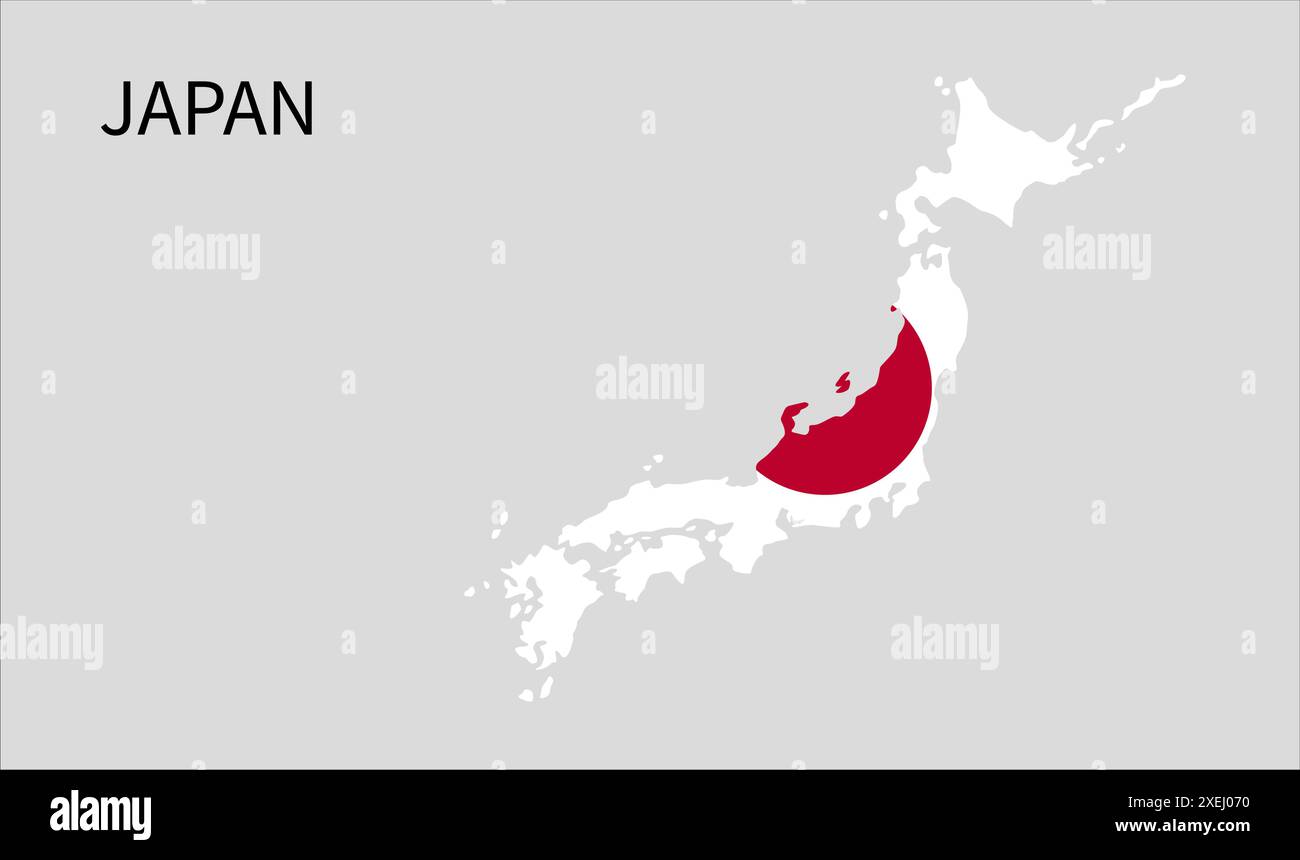 Japan flag map hi-res stock photography and images - Alamy