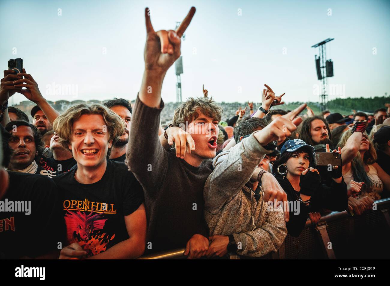 Copenhagen, Denmark. 20th, June 2024. Concert goers attend a live ...
