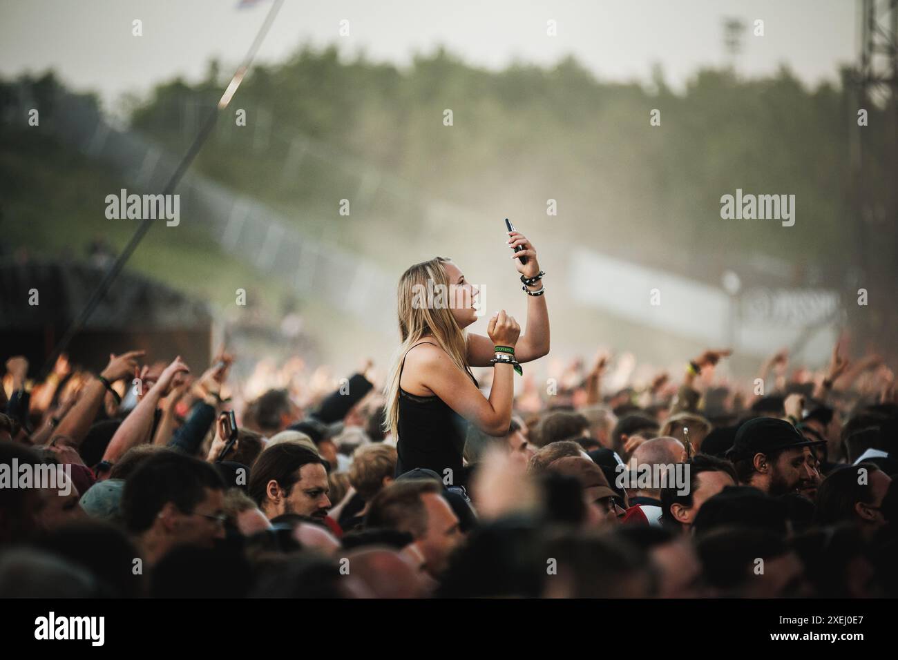 Copenhagen, Denmark. 20th, June 2024. Concert goers attend a live ...