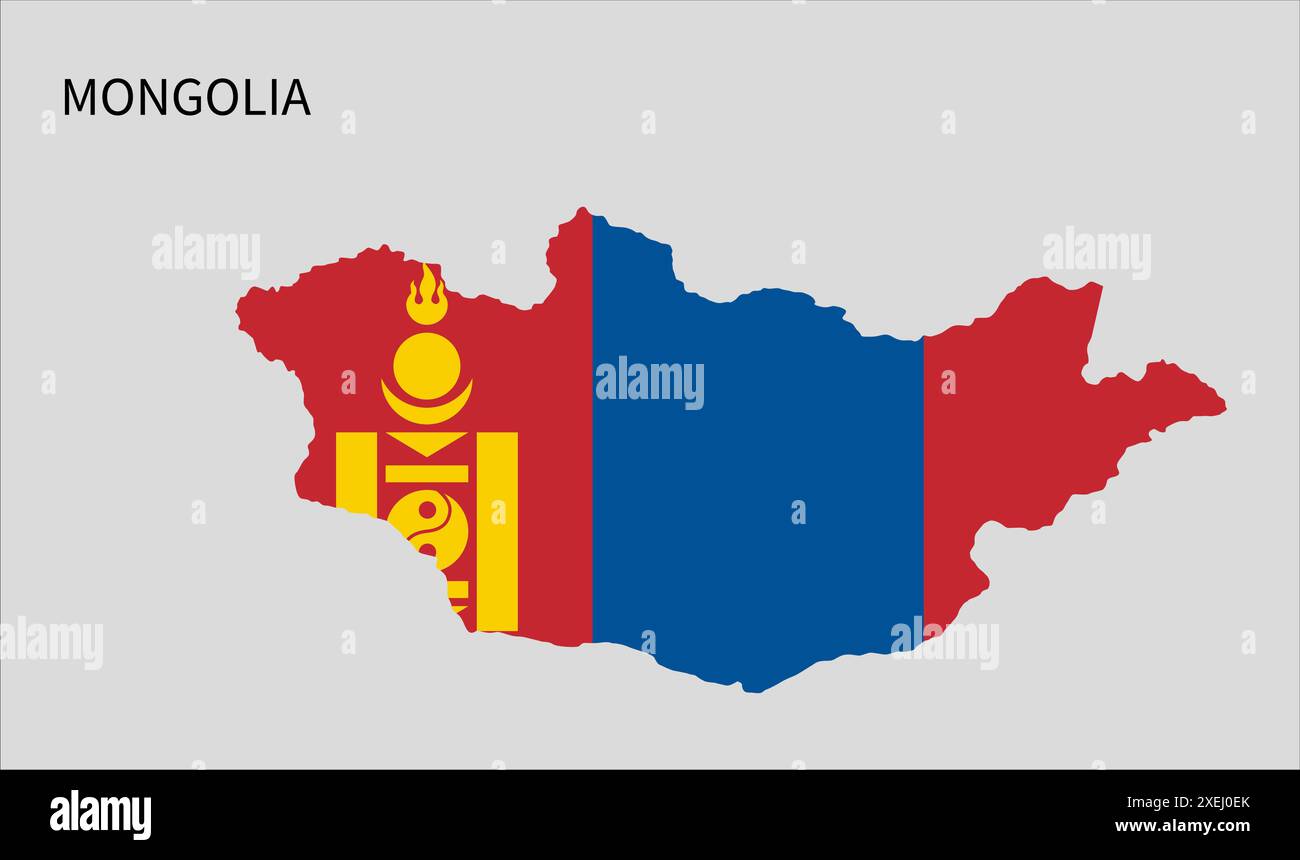 Editable mongolia flag vector hi-res stock photography and images - Alamy