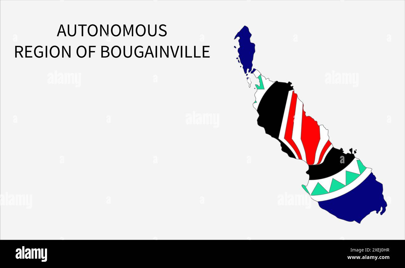Autonomous Region of Bouga flag map, official color with proportion ...