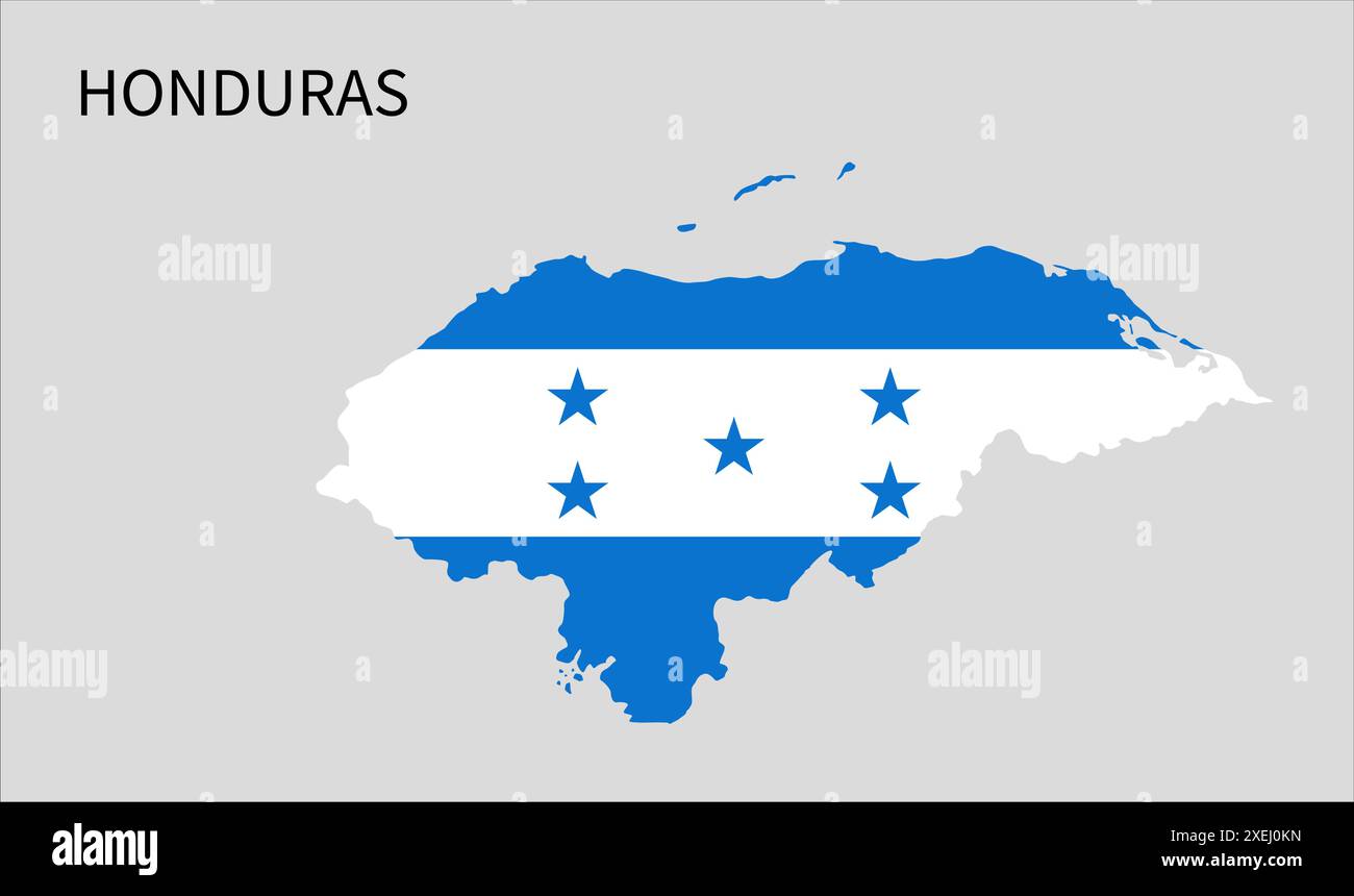 Honduras country vector color map hi-res stock photography and images ...
