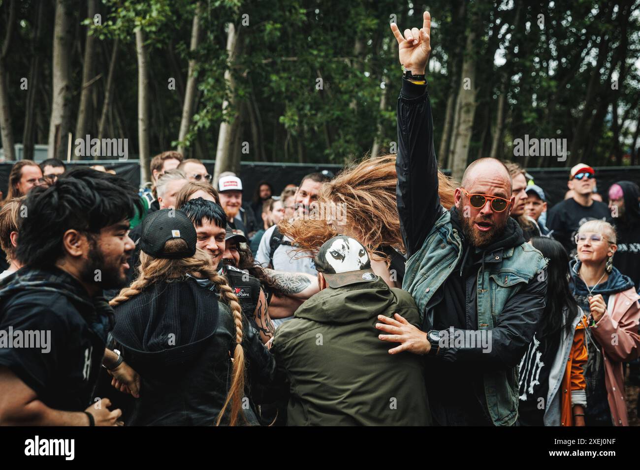 Copenhagen, Denmark. 22nd, June 2024. Concert goers attend a live concert with the German rapper ...