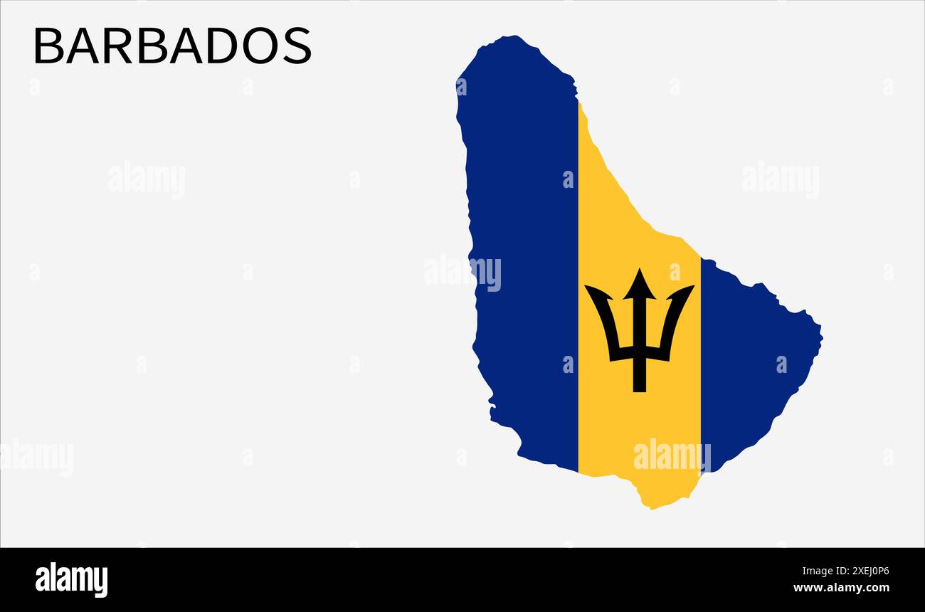 Barbados vector map hi-res stock photography and images - Alamy
