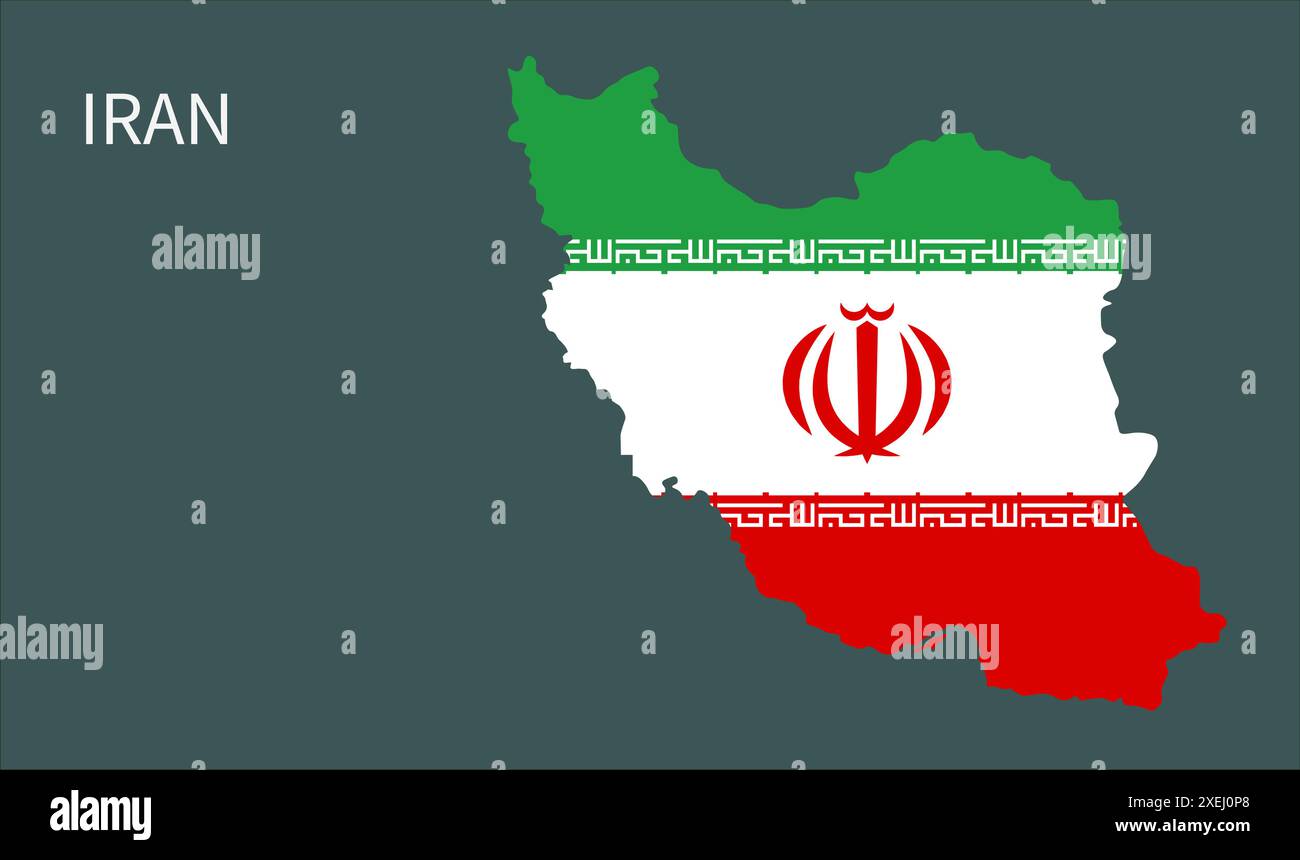 Iran flag map hi-res stock photography and images - Alamy