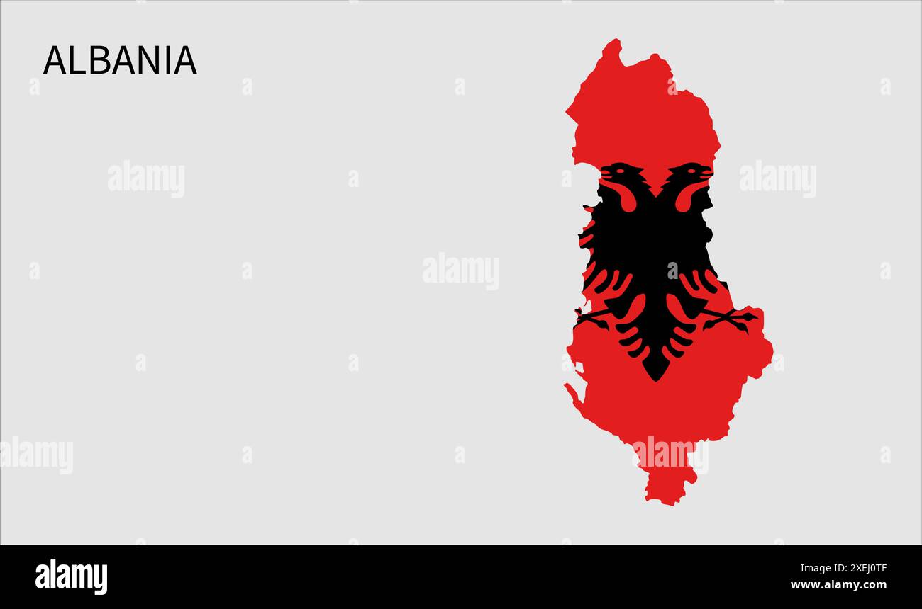 Albania national map Stock Vector Images - Alamy