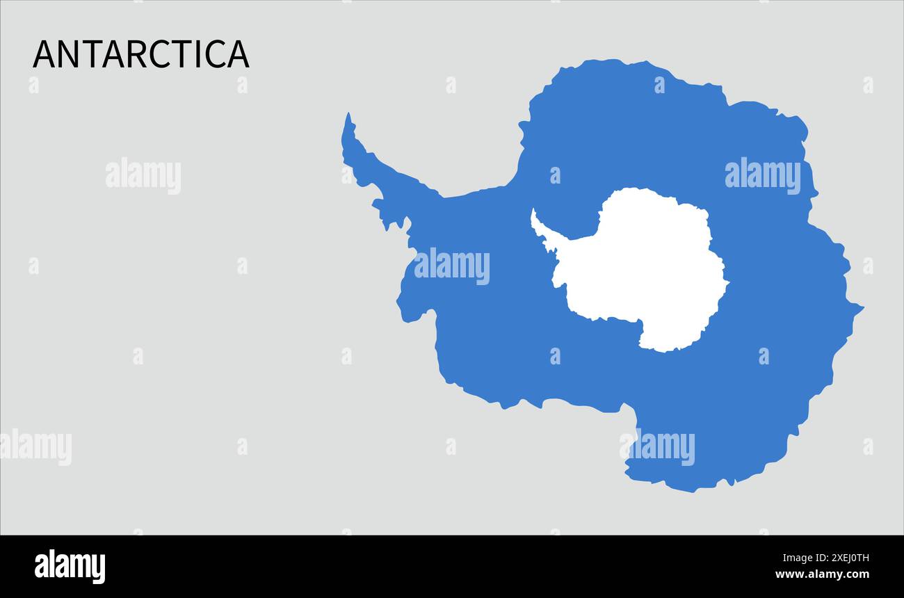 Antarctica flag map, official color with proportion, fully Editable ...