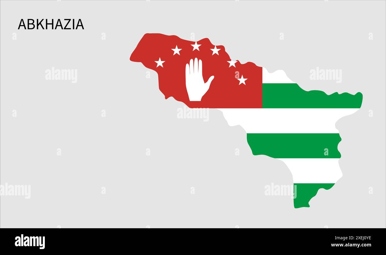 Abkhazia flag map Stock Vector Images - Alamy