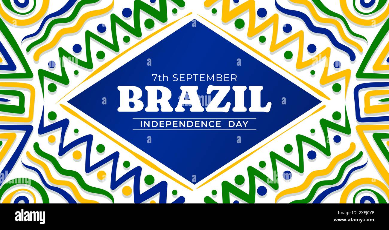 Brazilian Independence day, 7th September celebration template with ...