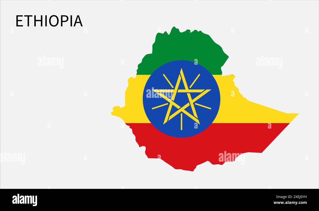 Ethiopia map vector hi-res stock photography and images - Alamy