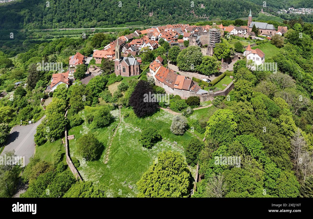 Aerial view of Dilsberg Stock Photo - Alamy