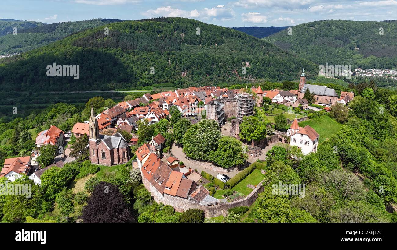 Aerial view of Dilsberg Stock Photo - Alamy