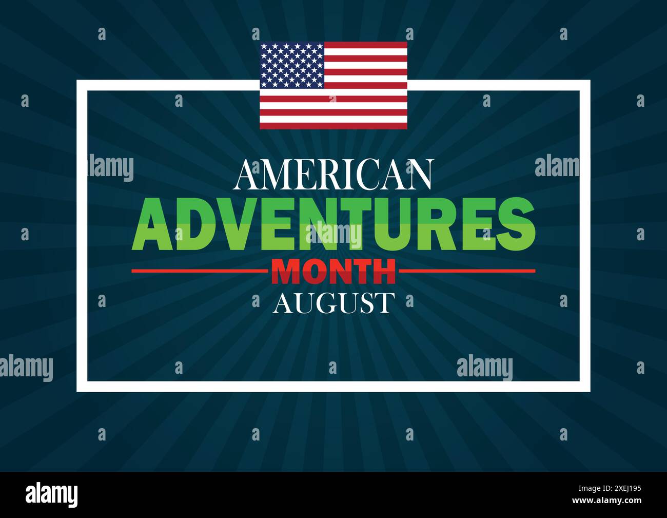 American Adventures Month August wallpaper with shapes and typography ...