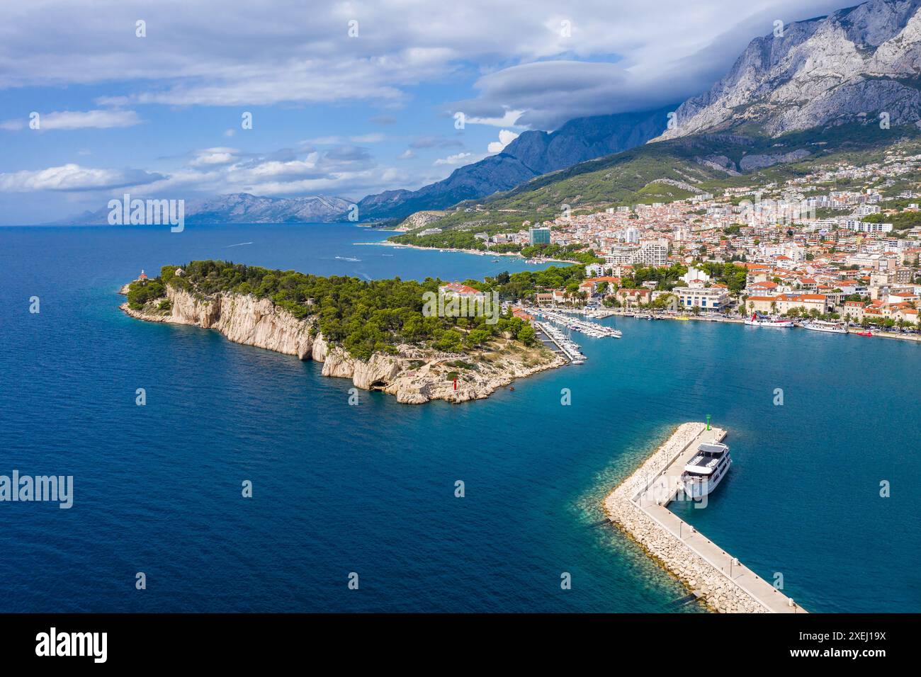 Aerial photography.Beautiful coastline from a bird's eye view near the ...