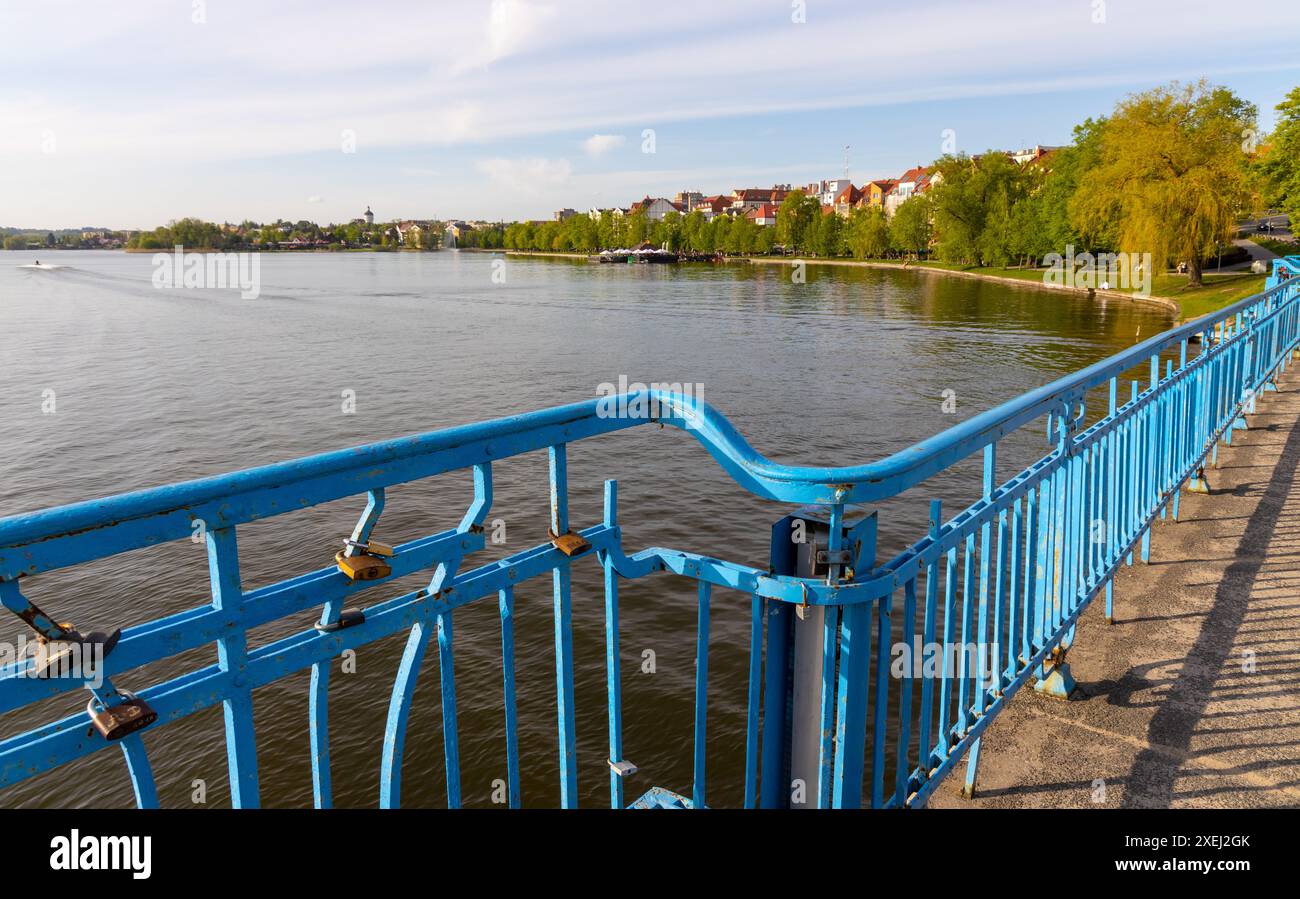 Elk, Poland - May 3, 2024: Panoramic view of Elk town with historic ...