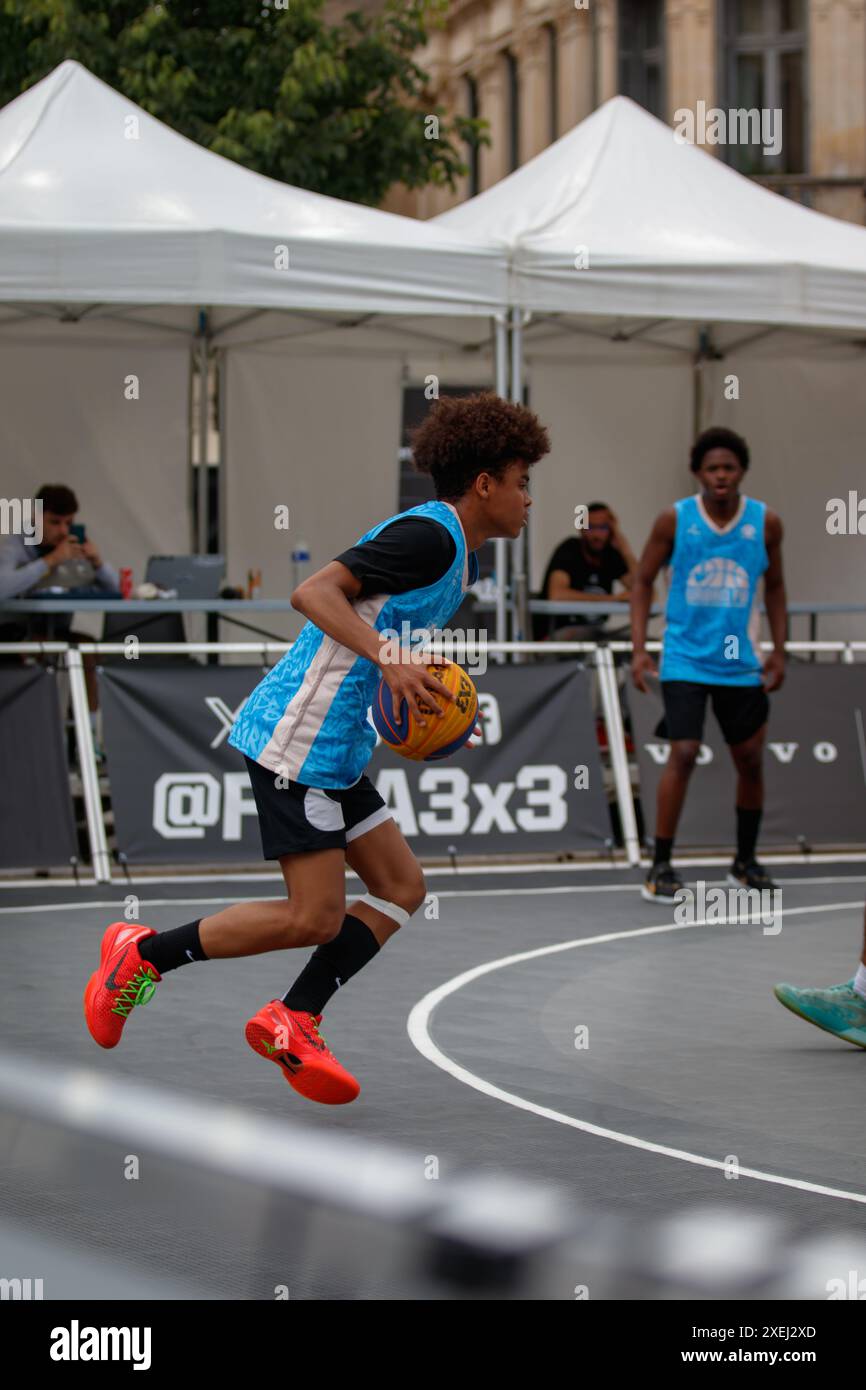 3x3 basketball tournament in Poitiers France Stock Photo - Alamy