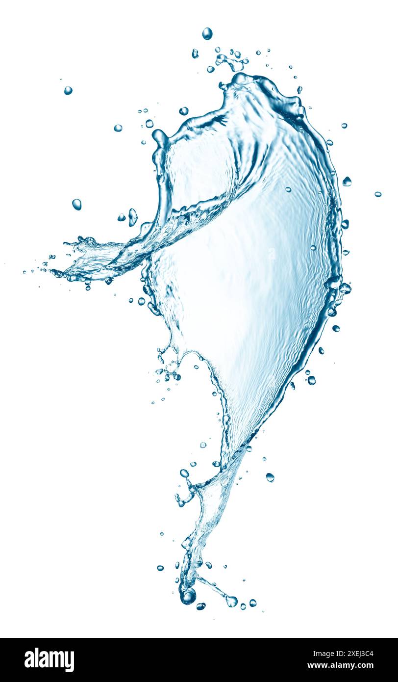 Twisted water splash isolated on white background Stock Photo - Alamy