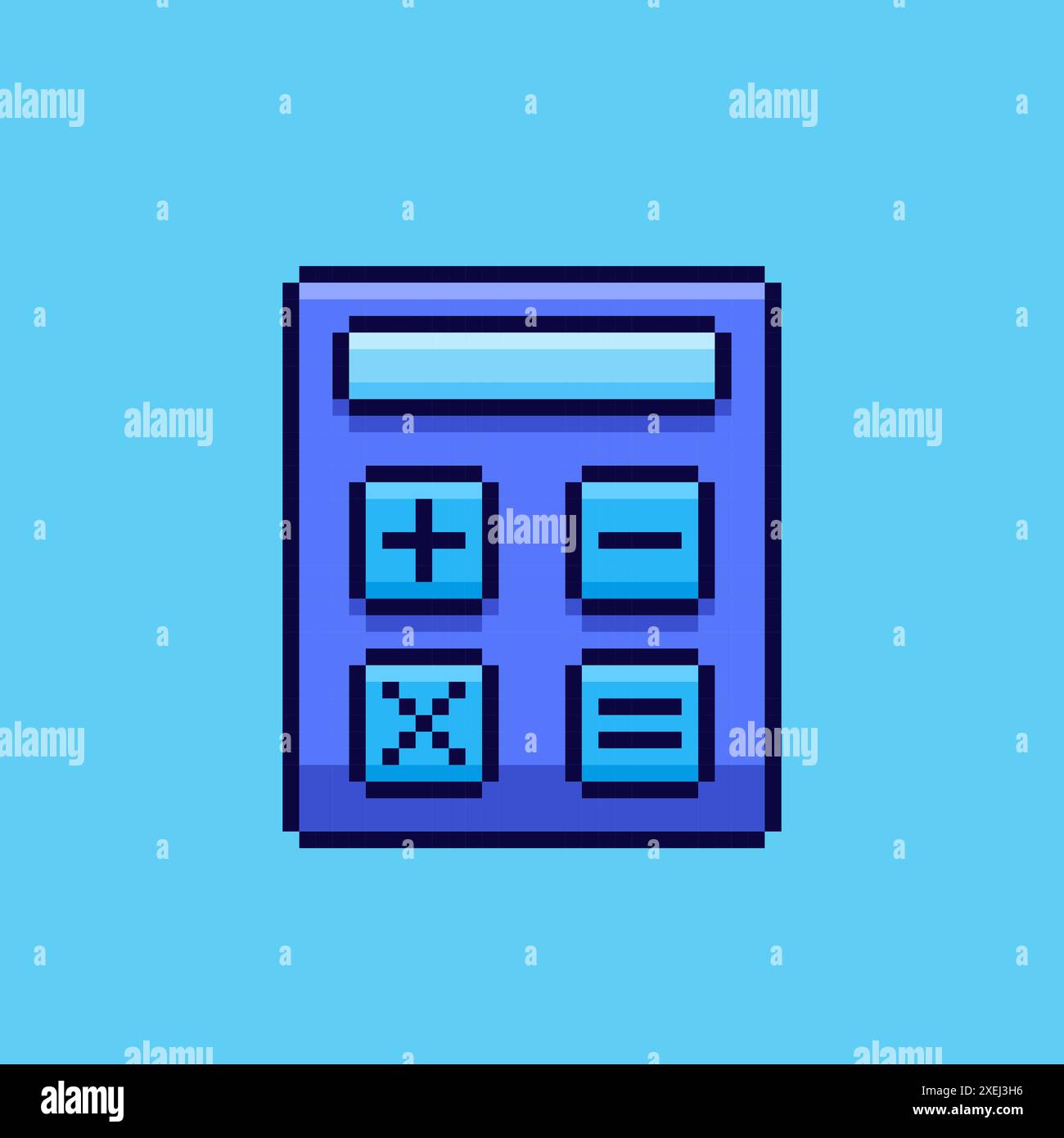 Vector Illustration of calculator with Pixel Art Design, perfect for ...