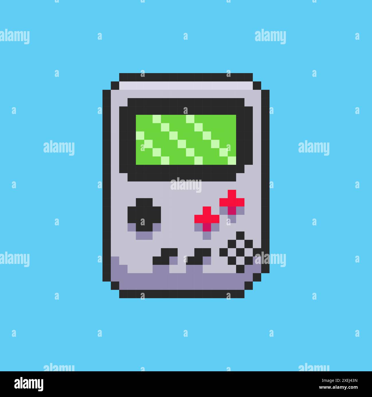 Vector Illustration of game boy with Pixel Art Design, perfect for game ...