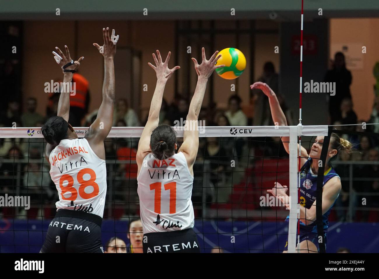 ISTANBUL, TURKIYE - FEBRUARY 21, 2024: Sinead Jack-Kisal and Naz ...