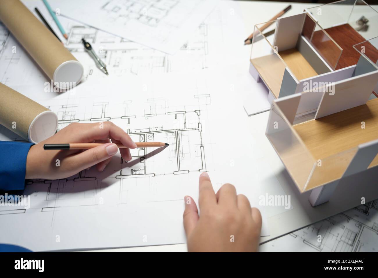 Architecture drawing on architectural Creative project business ...