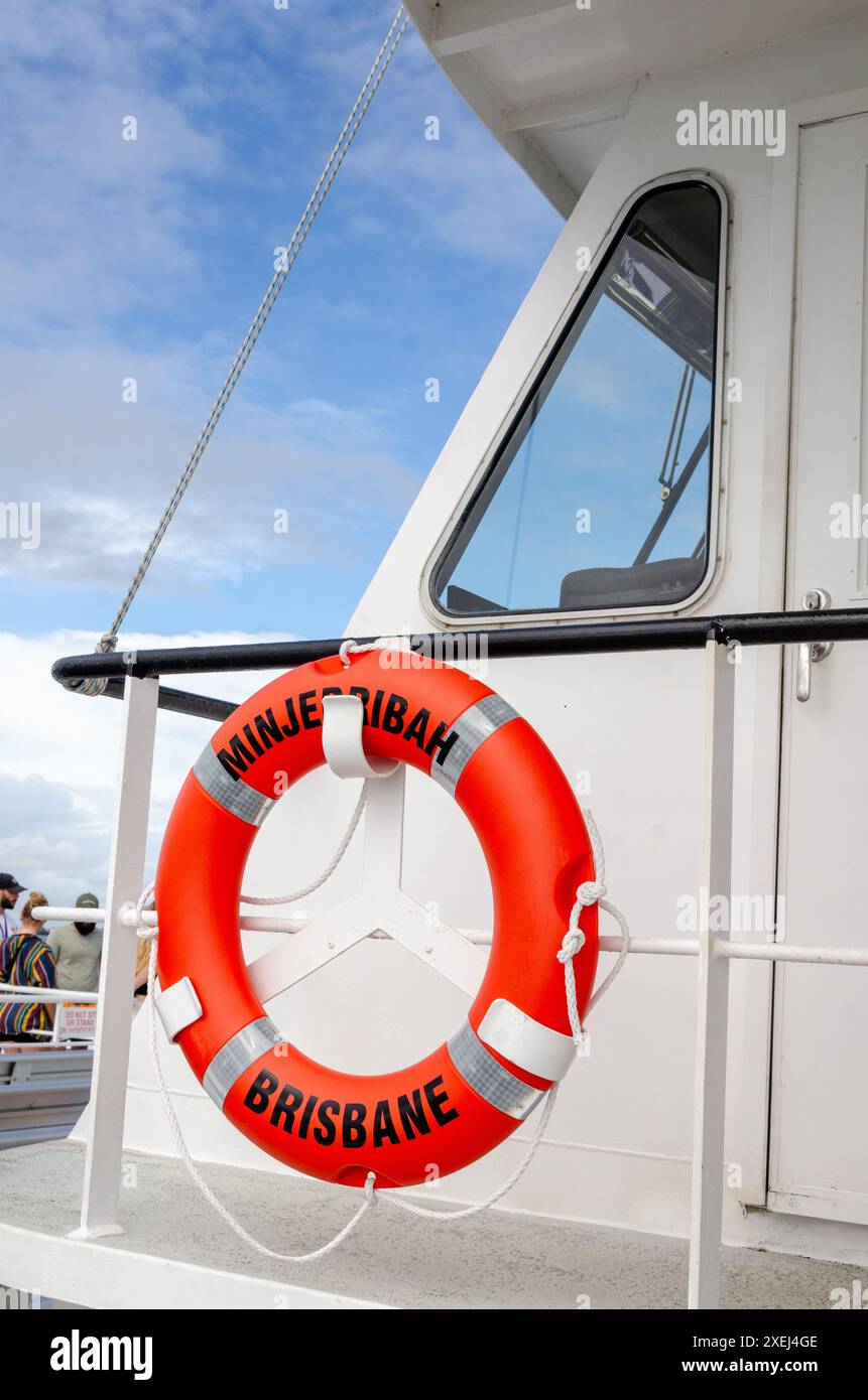 North Stradbroke Island Ferry lifebuoy, Minjerribah, Brisbane ...