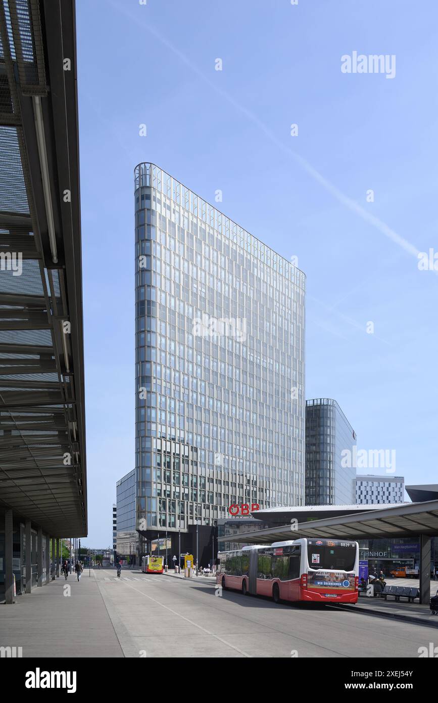 Vienna, Austria - ÖBB Headquarters building by Zechner & Zechner Stock ...