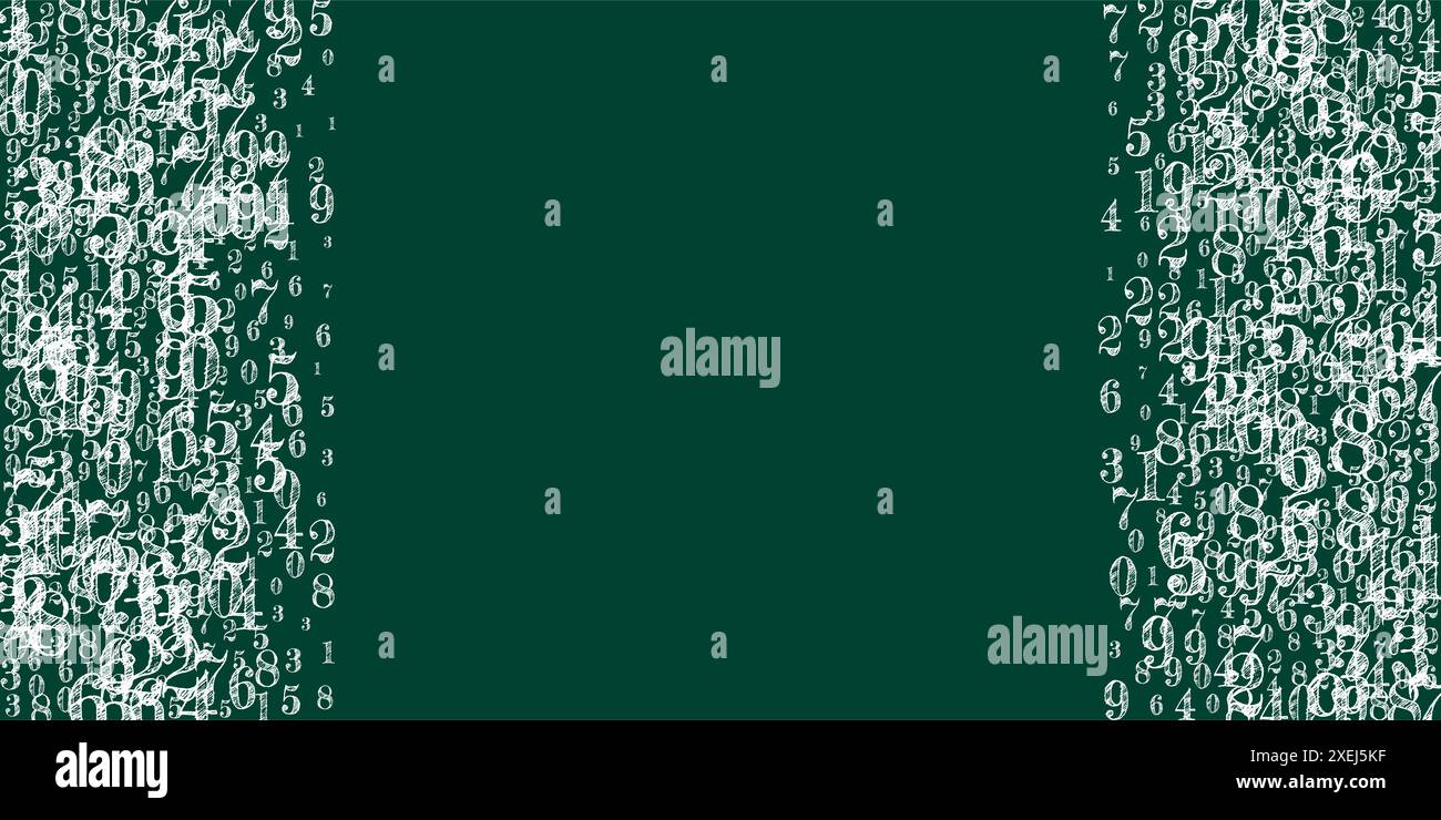 Falling numbers. Math study concept with flying digits. Back to school ...