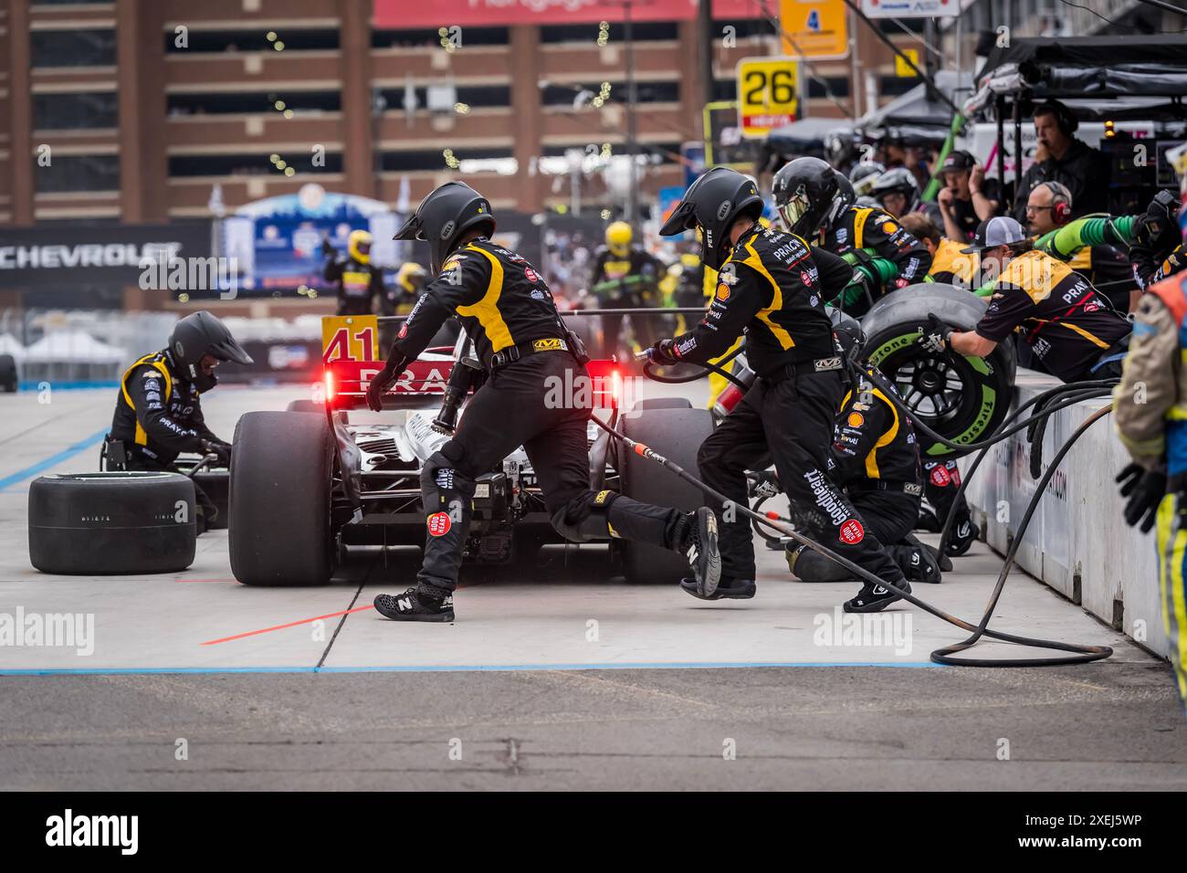 STING RAY ROBB (41) of Payette, Idaho comes down pit road for service ...