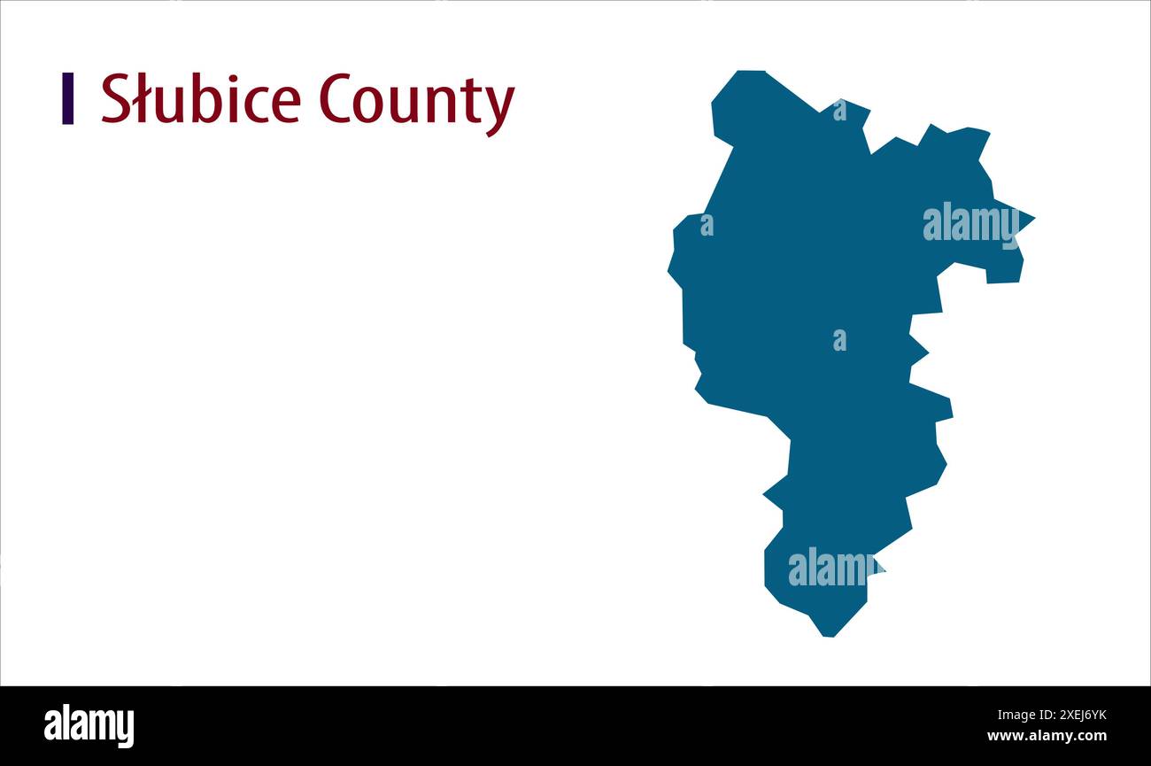 Slubice county map hi-res stock photography and images - Alamy