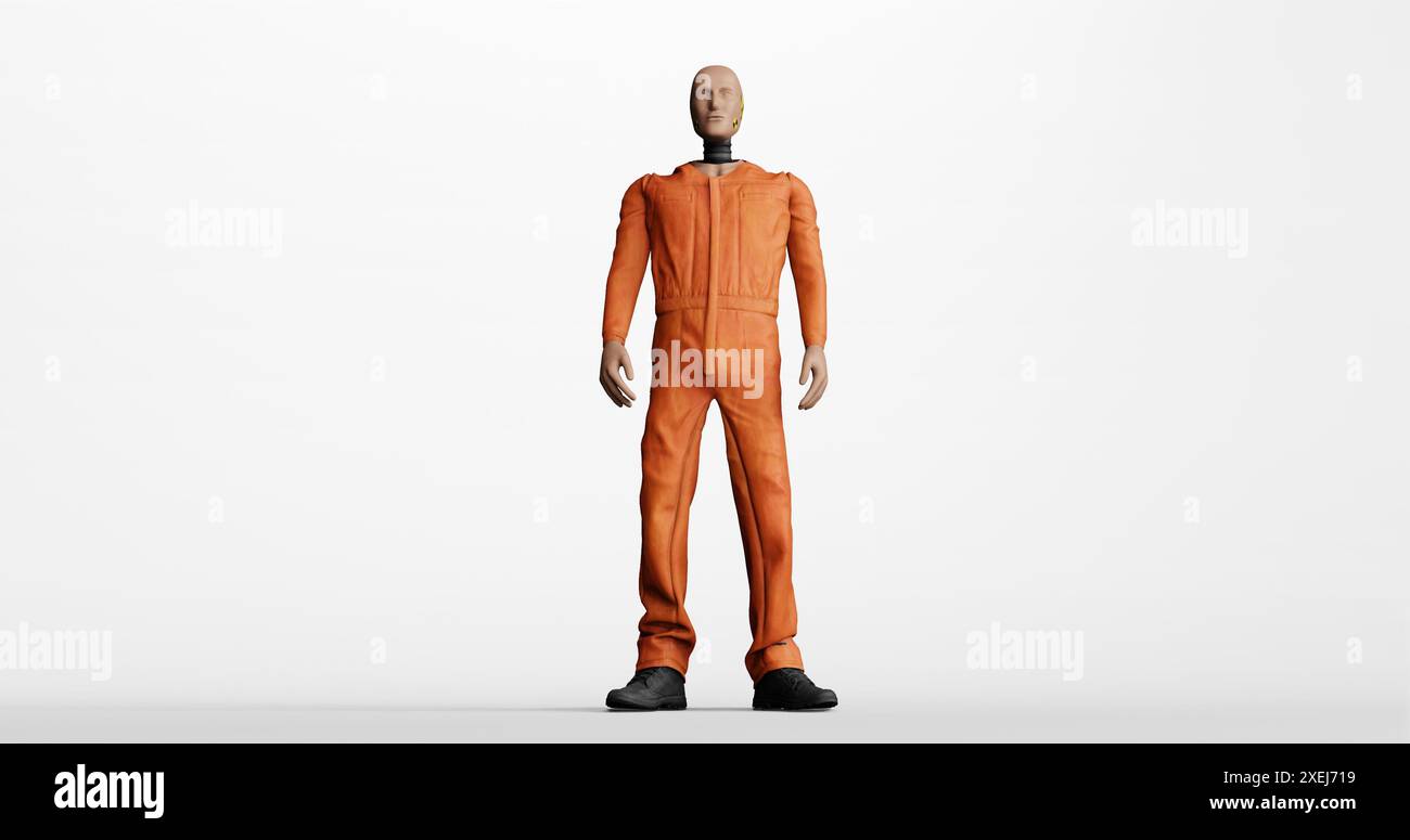 3d render of car crash dummy on isolated background Stock Photo - Alamy