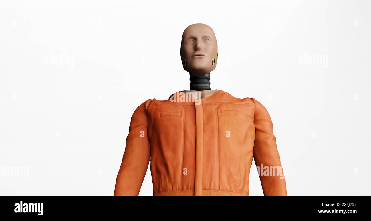 3d render of car crash dummy on isolated background Stock Photo - Alamy