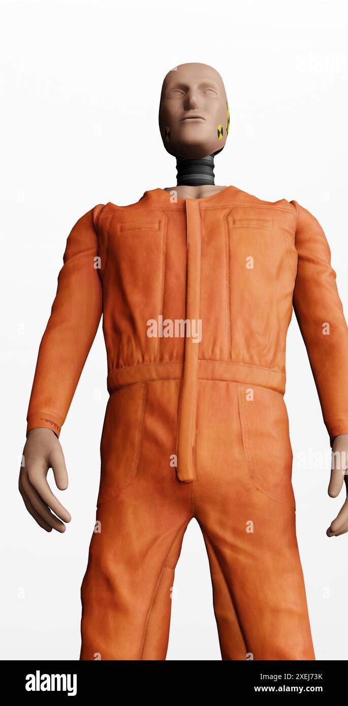 3d render of car crash dummy on isolated background Stock Photo - Alamy
