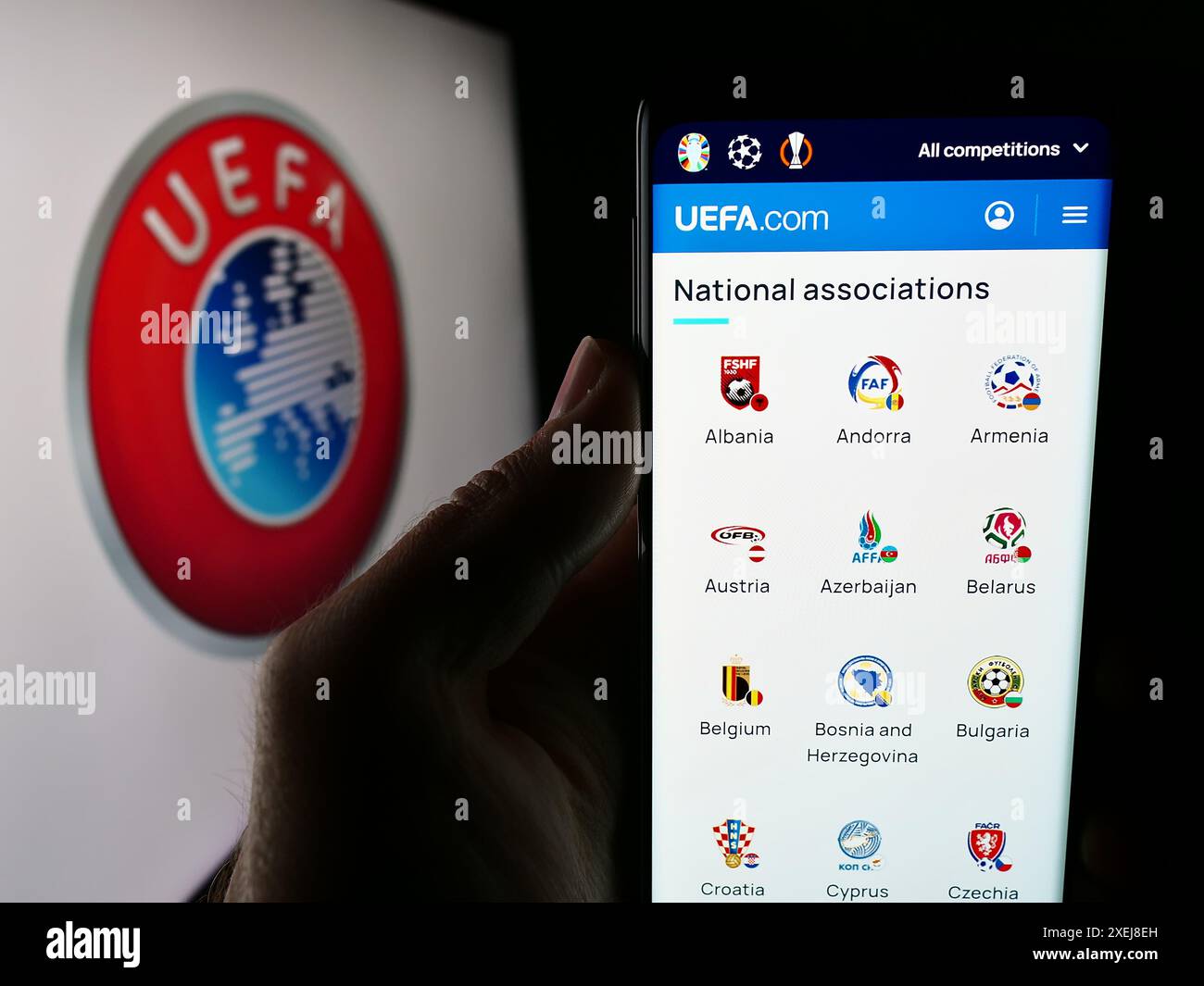 Uefa logo hi-res stock photography and images - Alamy