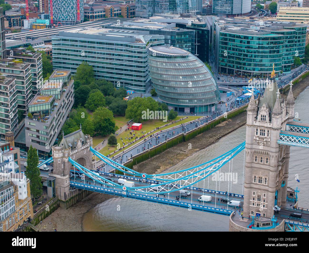 Aerial view of the Tower bridge in London, UK Stock Photo - Alamy
