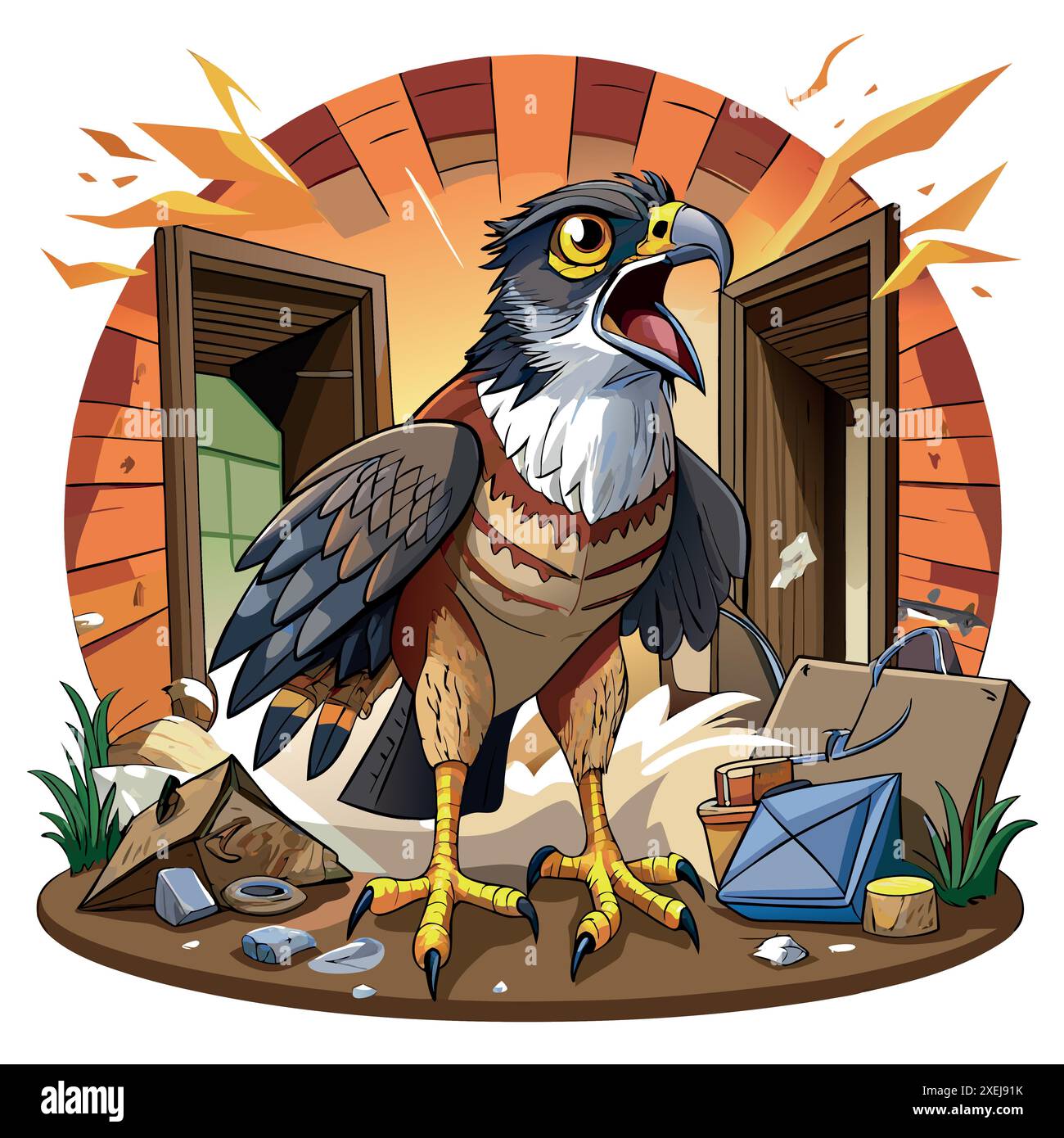 Coopers hawk bird Stock Vector Images - Alamy