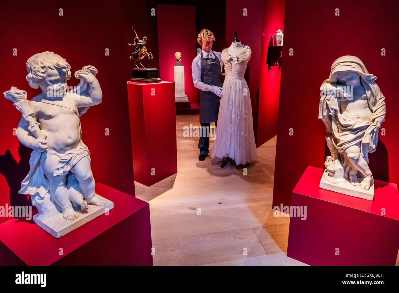 London, UK. 28th June, 2024. A royal bridesmaid's dress by Norman ...