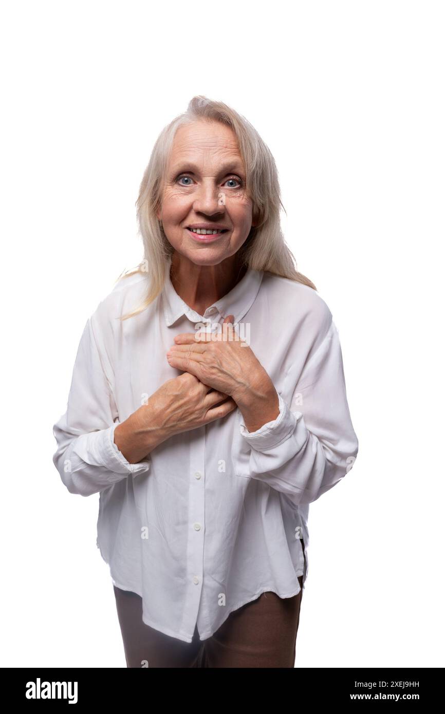 65 year old woman hi-res stock photography and images - Alamy