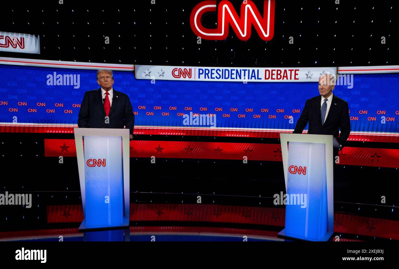 Atlanta, Georgia, USA. 27th June, 2024. President JOE BIDEN and former ...