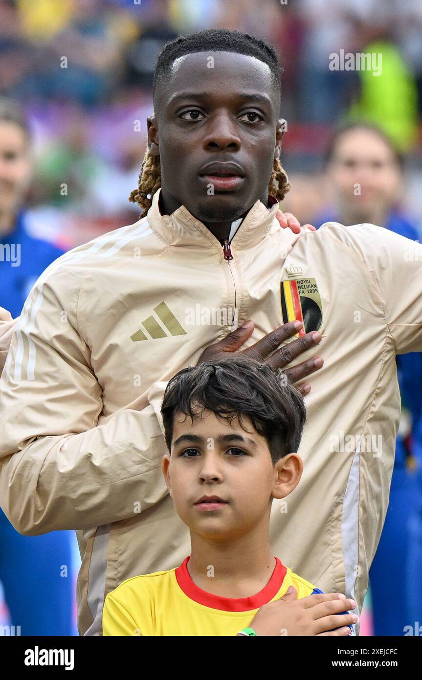Jeremy Doku (22) of Belgium pictured during a soccer game between the ...