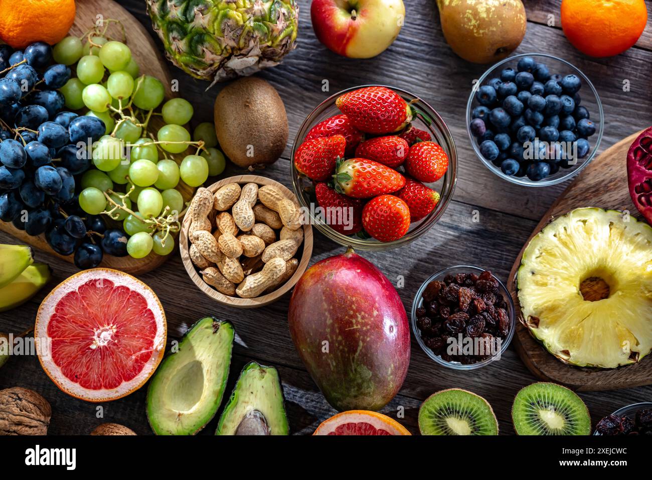Food products representing fruitarian diet hi-res stock photography and images - Alamy