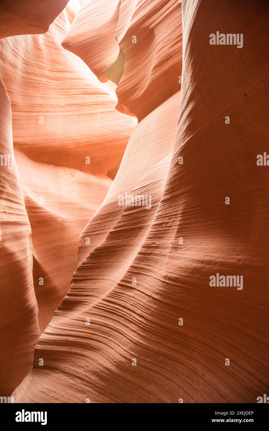 Smooth wave of rocks in antelope canyon Stock Photo - Alamy