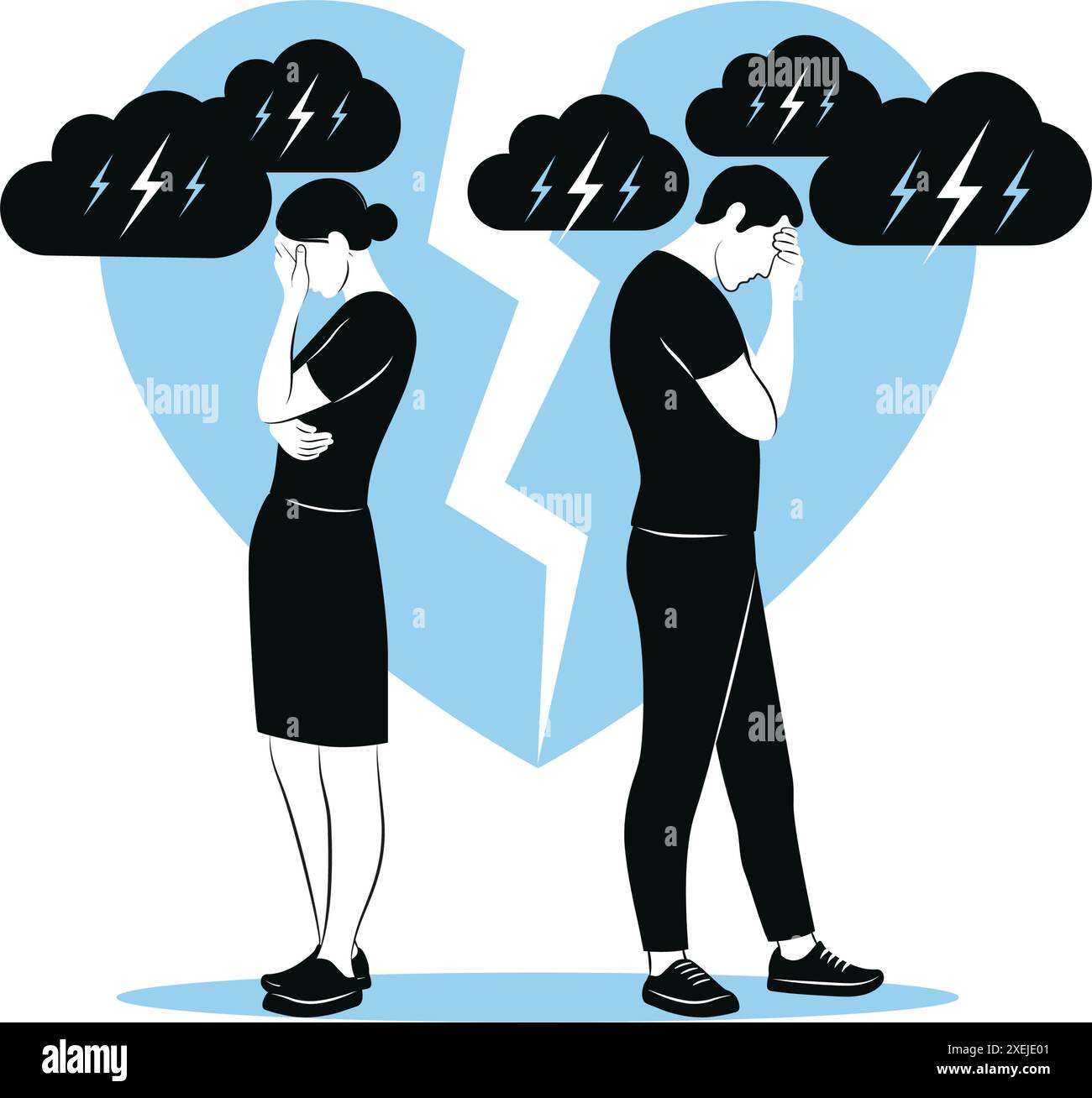 Concept of divorce, misunderstanding in family. Disagreement ...