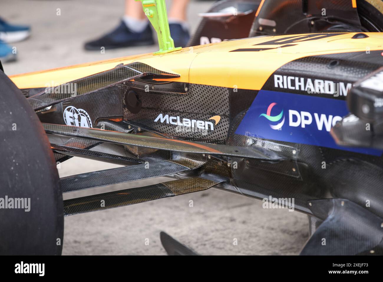McLaren F1 Team MCL38, mechanical detail front suspension during the ...