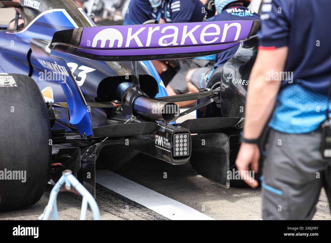 Williams Racing FW46, mechanical detail rear wing diffuser aerodynamism ...