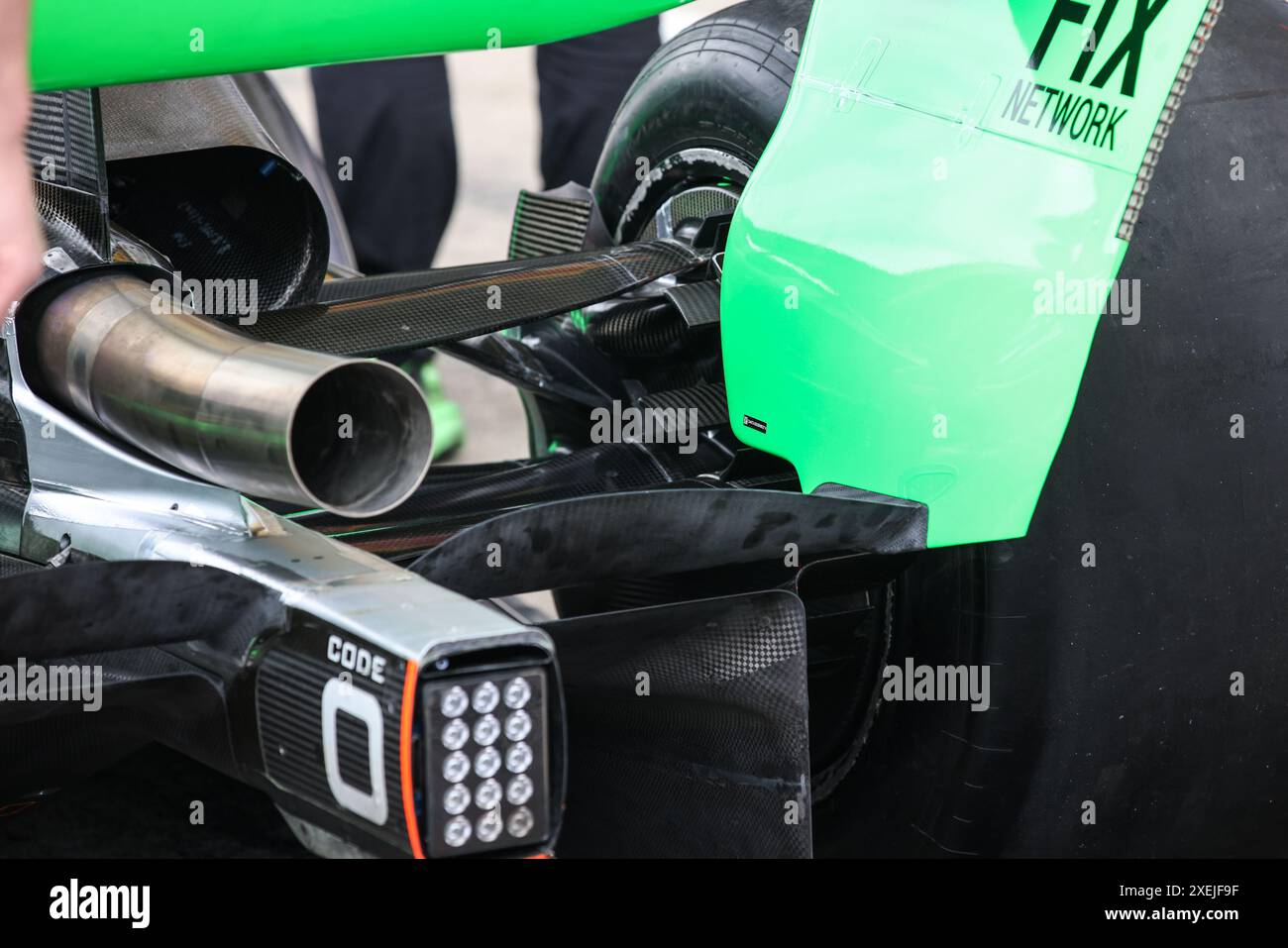 Stake F1 Team Kick Sauber C44, mechanical detail beam wing diffuser aerodynamism, aerodynamic ...