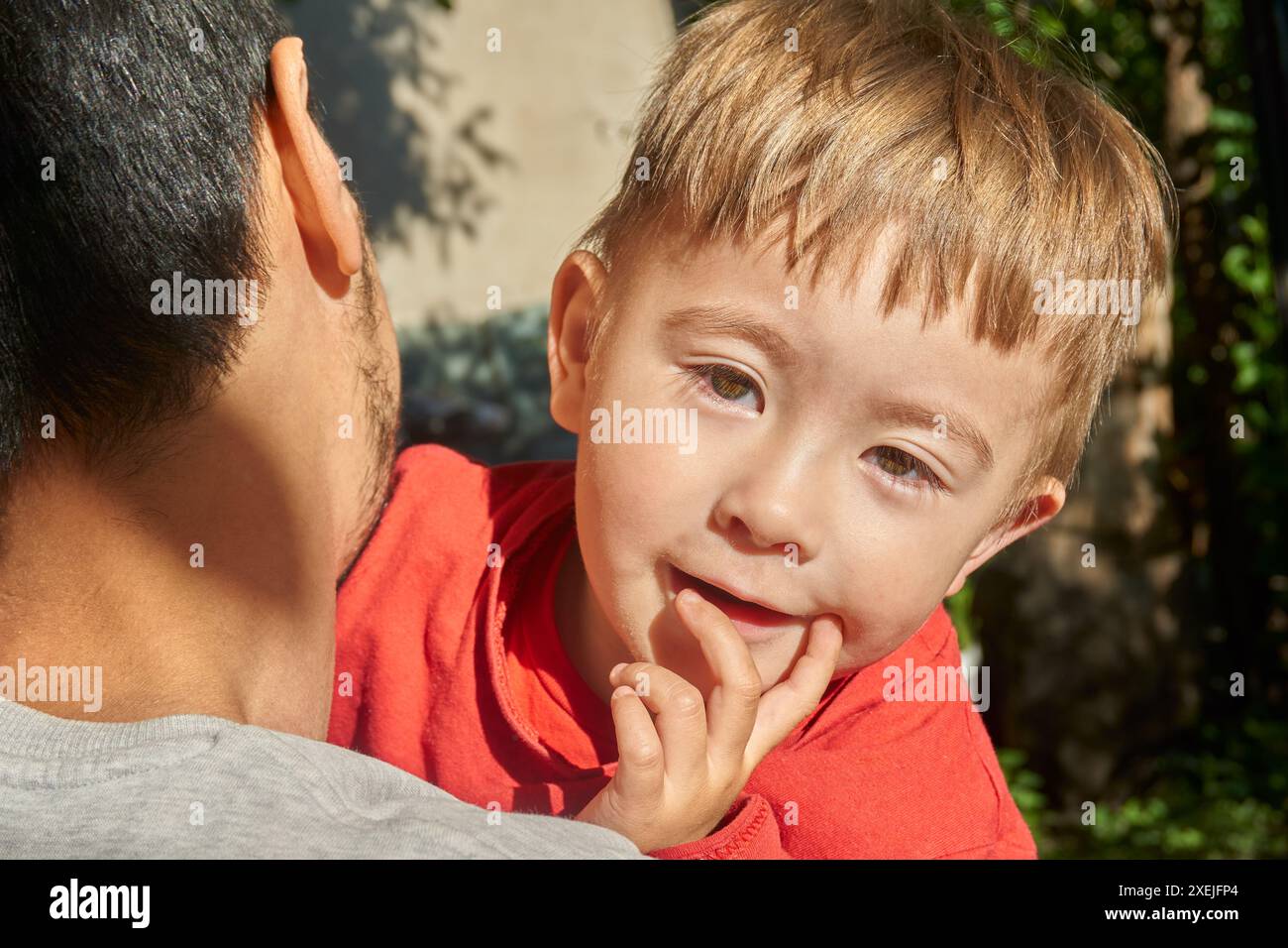 emotions of child and father Stock Photo - Alamy