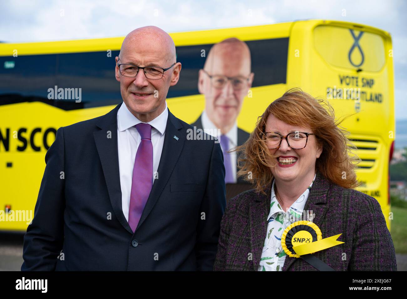 Edinburgh, Scotland, UK. 28th June 2024. In final week of campaigning ...